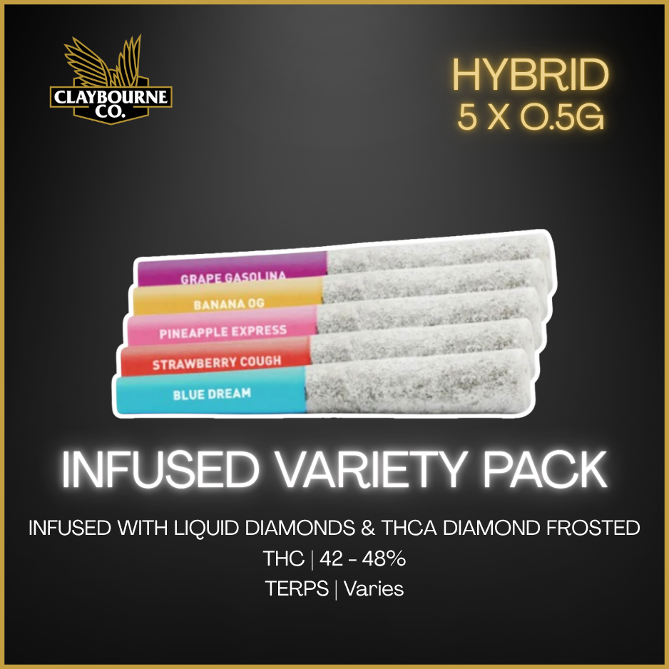 Claybourne - Frosted Flyers Infused Variety Pack - 2.5G – Pineapple Victoria