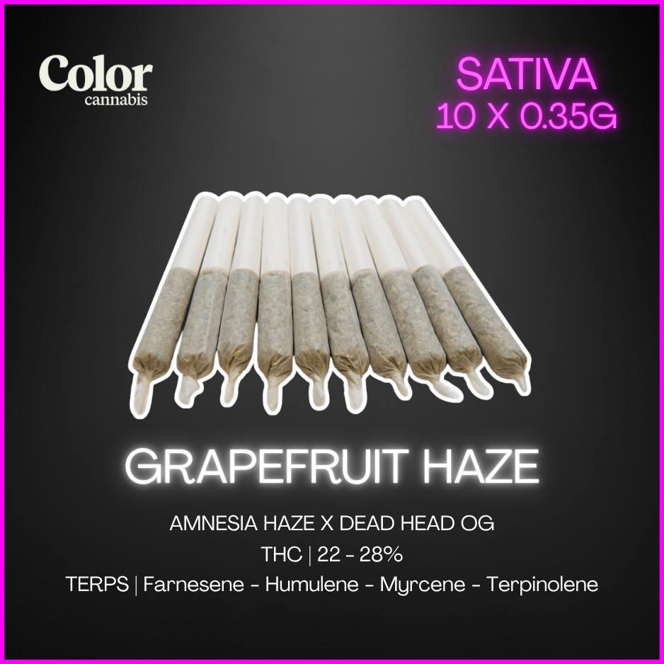 Color Cannabis - Sour Grapefruit Haze Pre-Rolls - 3.5G – Pineapple Victoria